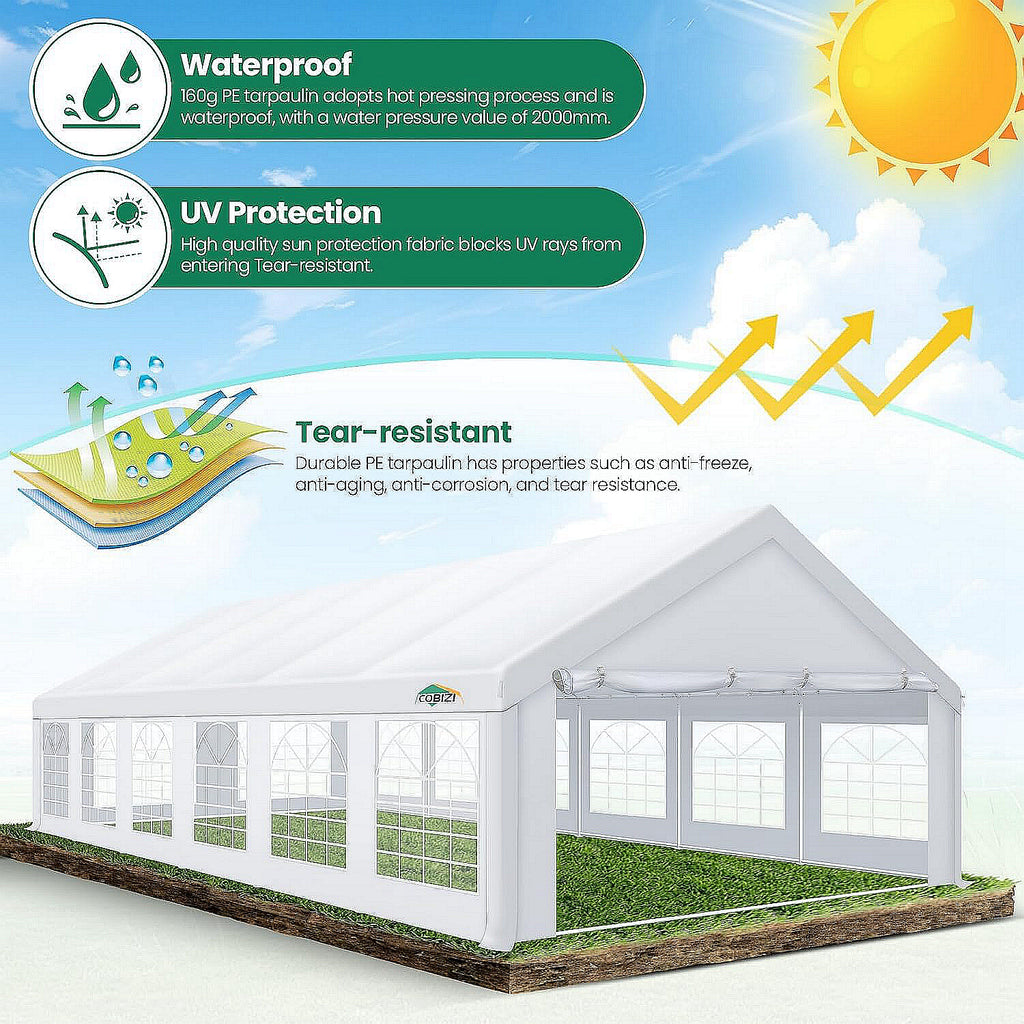 COBIZI 20x40 Heavy Duty Outdoor Canopy Large Party Tent & Carport, Upg ...